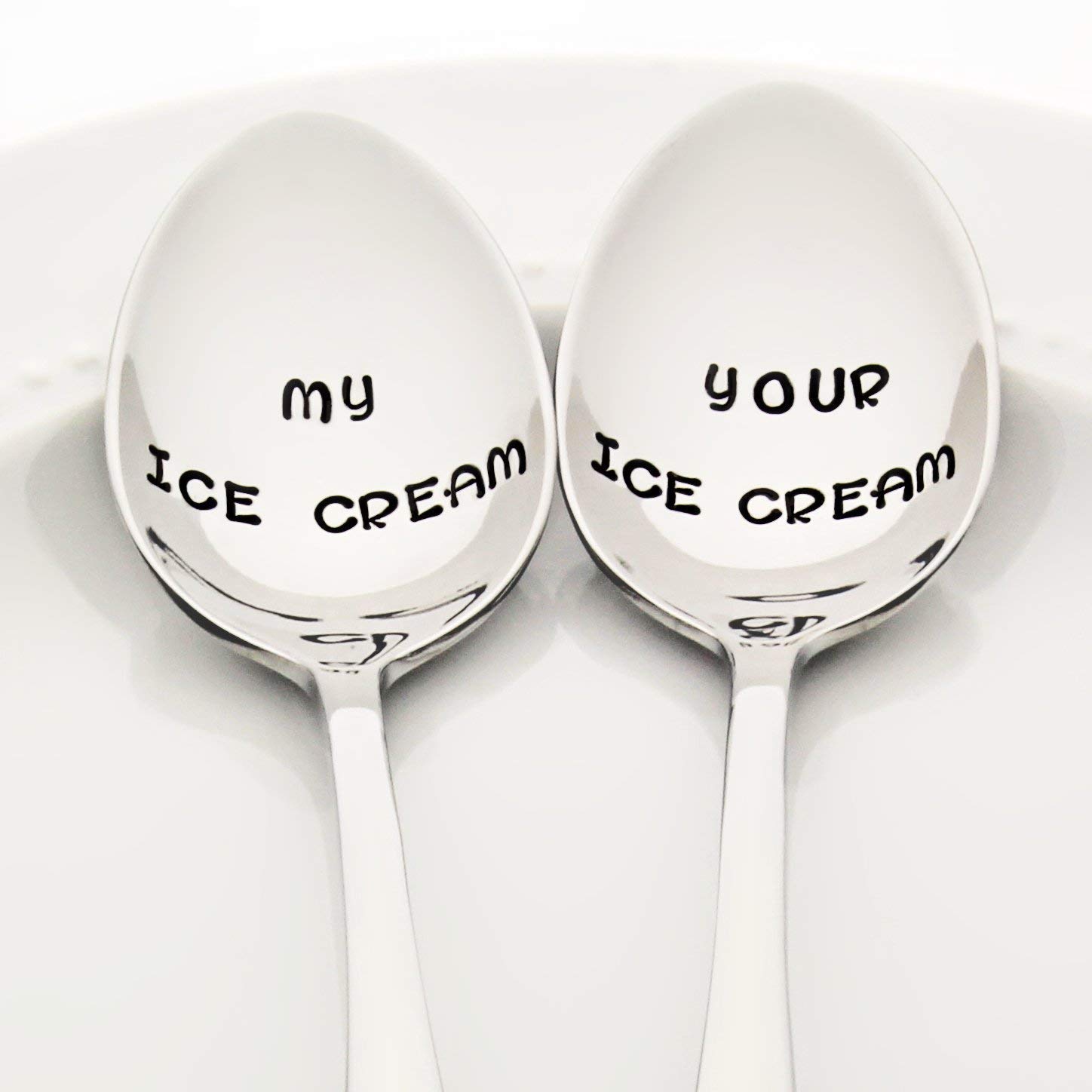 Amazon.com: My Ice Cream/Your Ice Cream - Stainless Steel Stamped Spoon ...