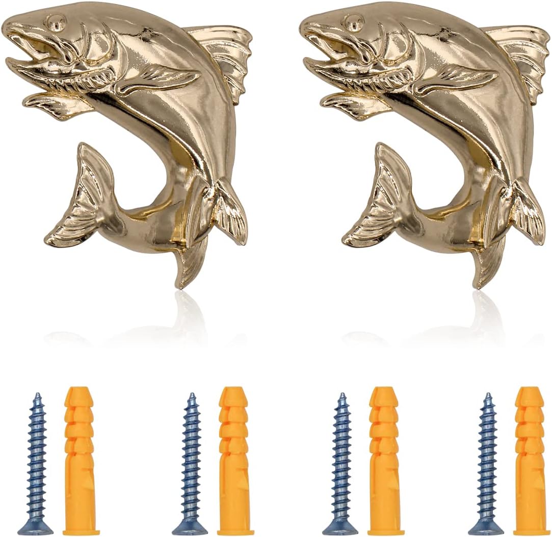 Amazon.com: ALIWINER Tuna Fish Metal Hooks Hanging Wall Mounted ...