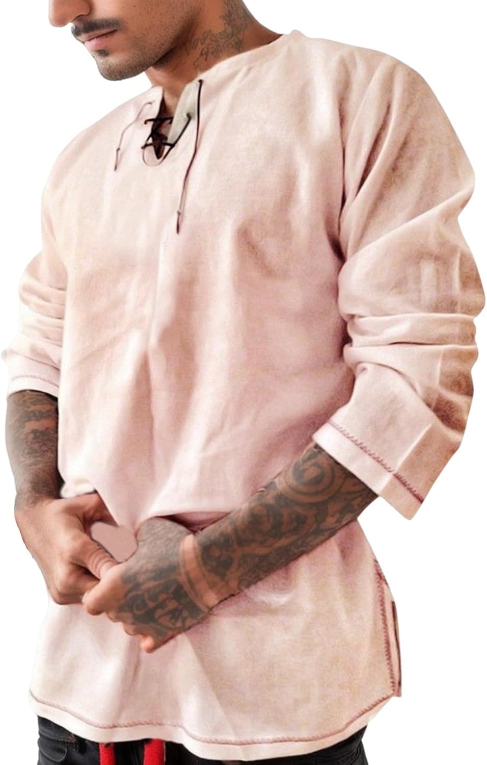 Amazon.com: Medieval Under Tunic for Men Viking Pirate Costume Men ...