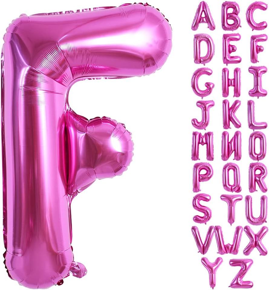Amazon.com: TONIFUL 40 Inch Large Rose Red Letter F Balloons - Giant ...