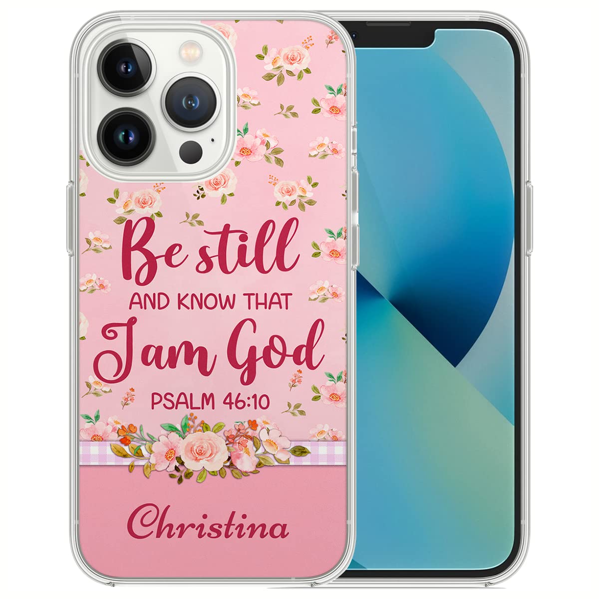 Amazon.com: Somlatic Christian Phone Case Personalized Be Still and ...