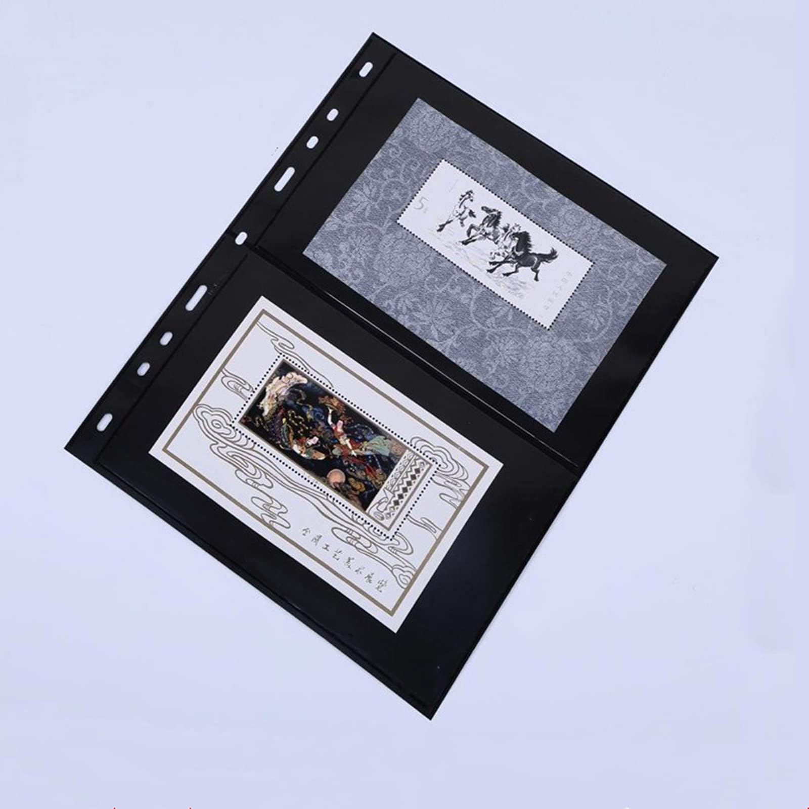 Amazon.com: 20 Sheet Stamp Pages, 2 Rows Pages for Stamp Collectors, 9 ...