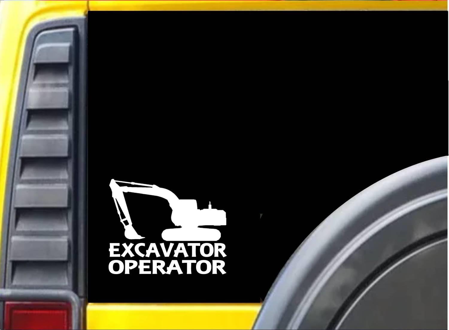 EZ-STIK Excavator Operator K287 6 inch Sticker Backhoe Decal : Amazon ...