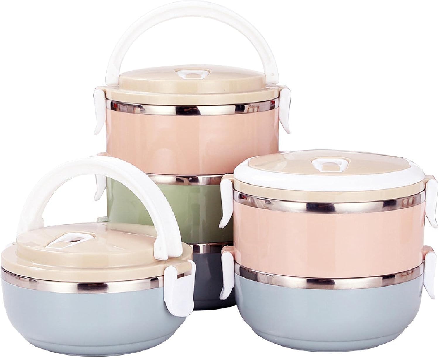 Amazon.com - FUFIZU Round 304 Stainless Steel Insulated Lunch Box ...