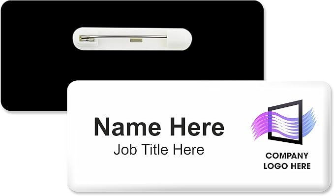 Badgemaster Your Logo Personalised Premium Logo Right Name Badge ...