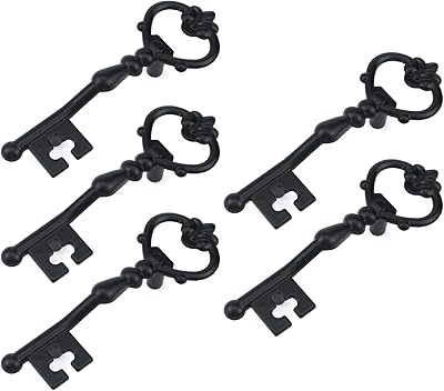 WEICHUAN Antique Zinc Alloy Bronze Key Shape Knobs Pulls Handles ...