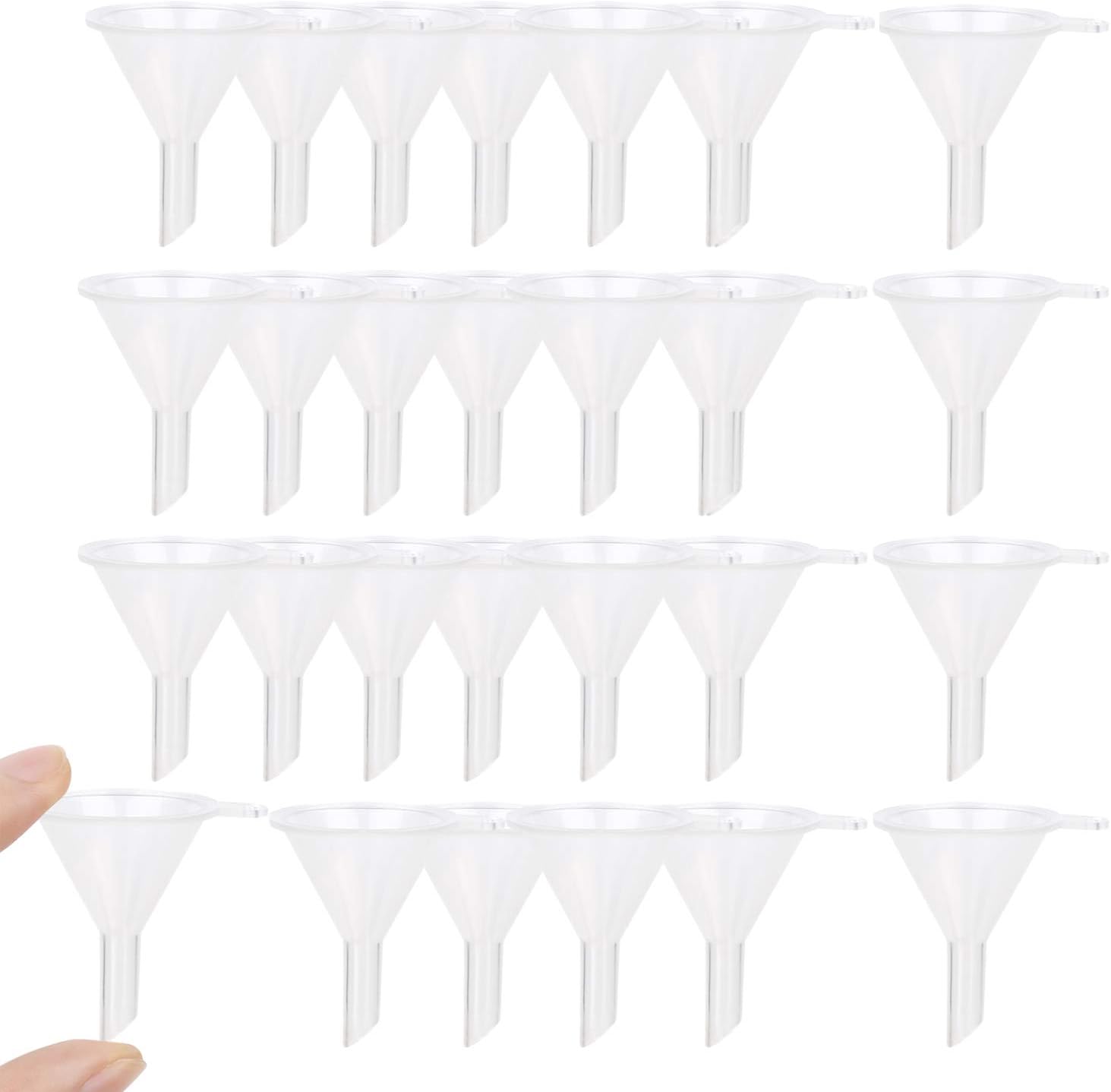 Amazon.com: DIYASY 50 Pcs Mini Plastic Funnel,Clear Travel Tiny Funnels ...