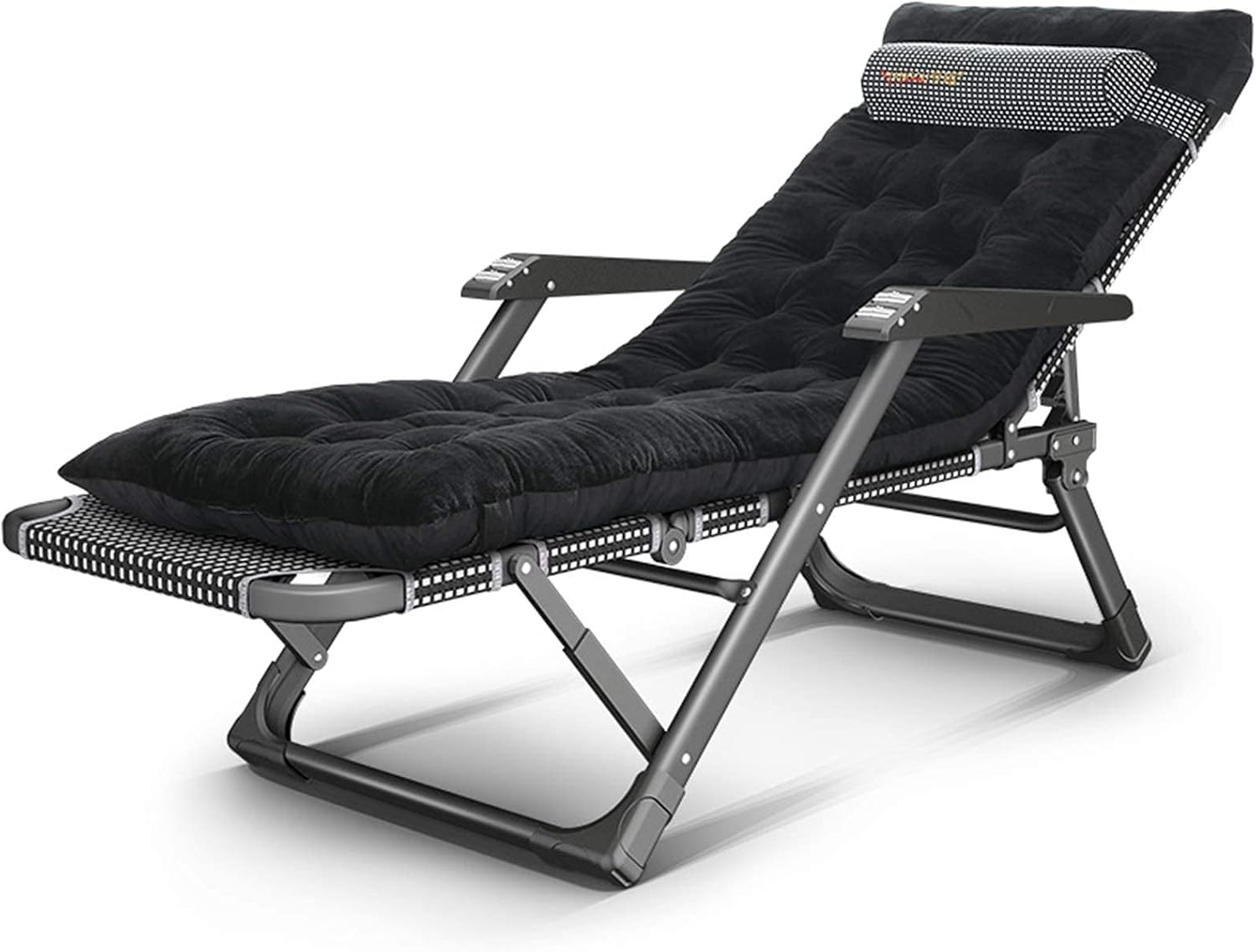 Amazon.com: Garden Loungers And Recliners Black Folding Adjustable Sun ...
