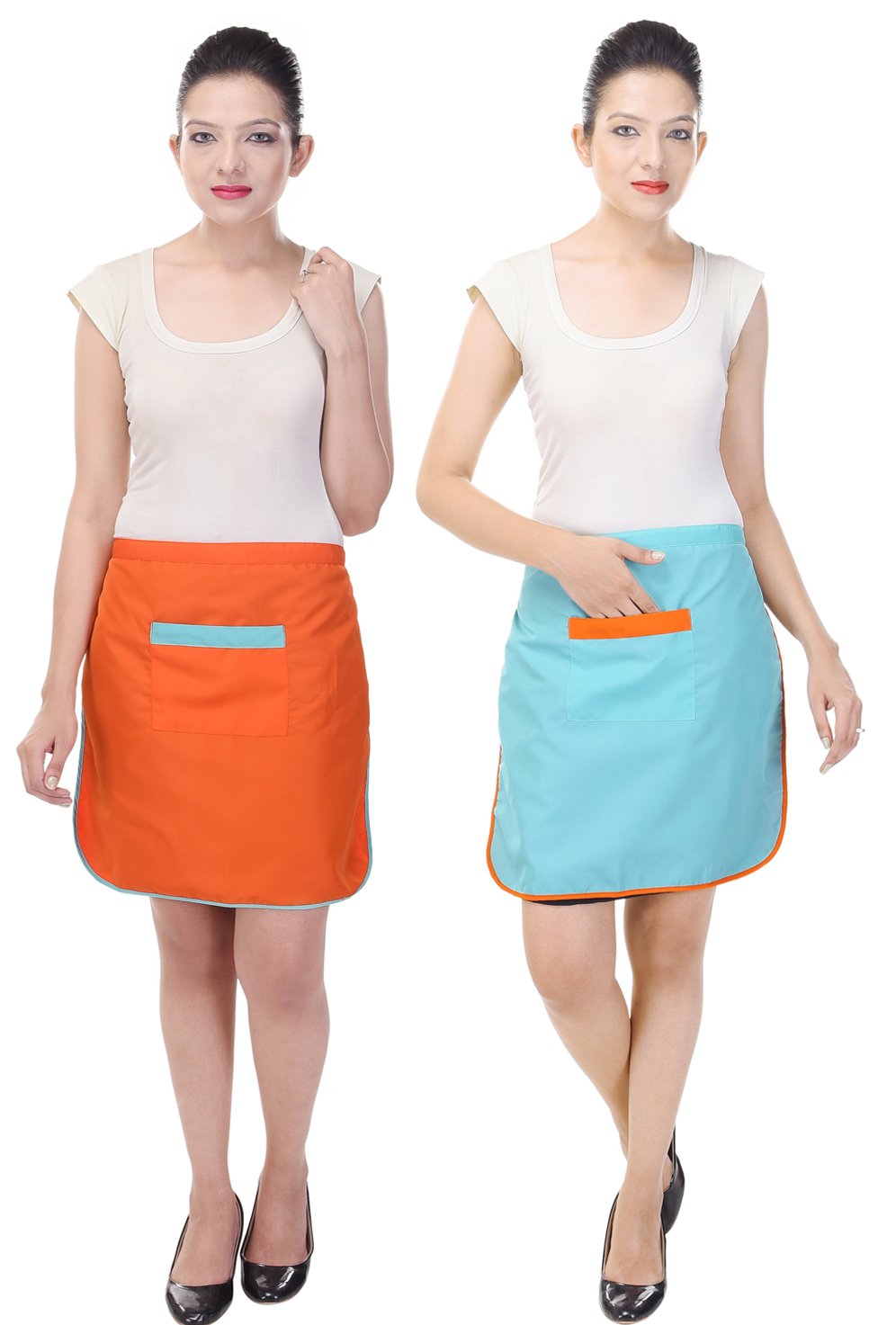 Buy Waterproof Bar Pub Waiter Apron Women Kitchen Cooking Waist Aprons ...