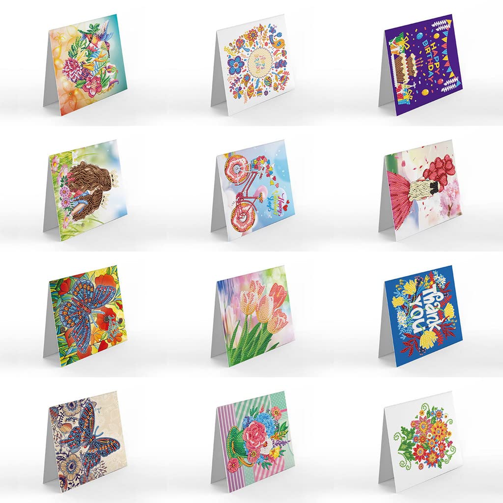 Diamond Art Cards With Envelopes ACSAUMMY DIY 5D Diamond Art Happy ...