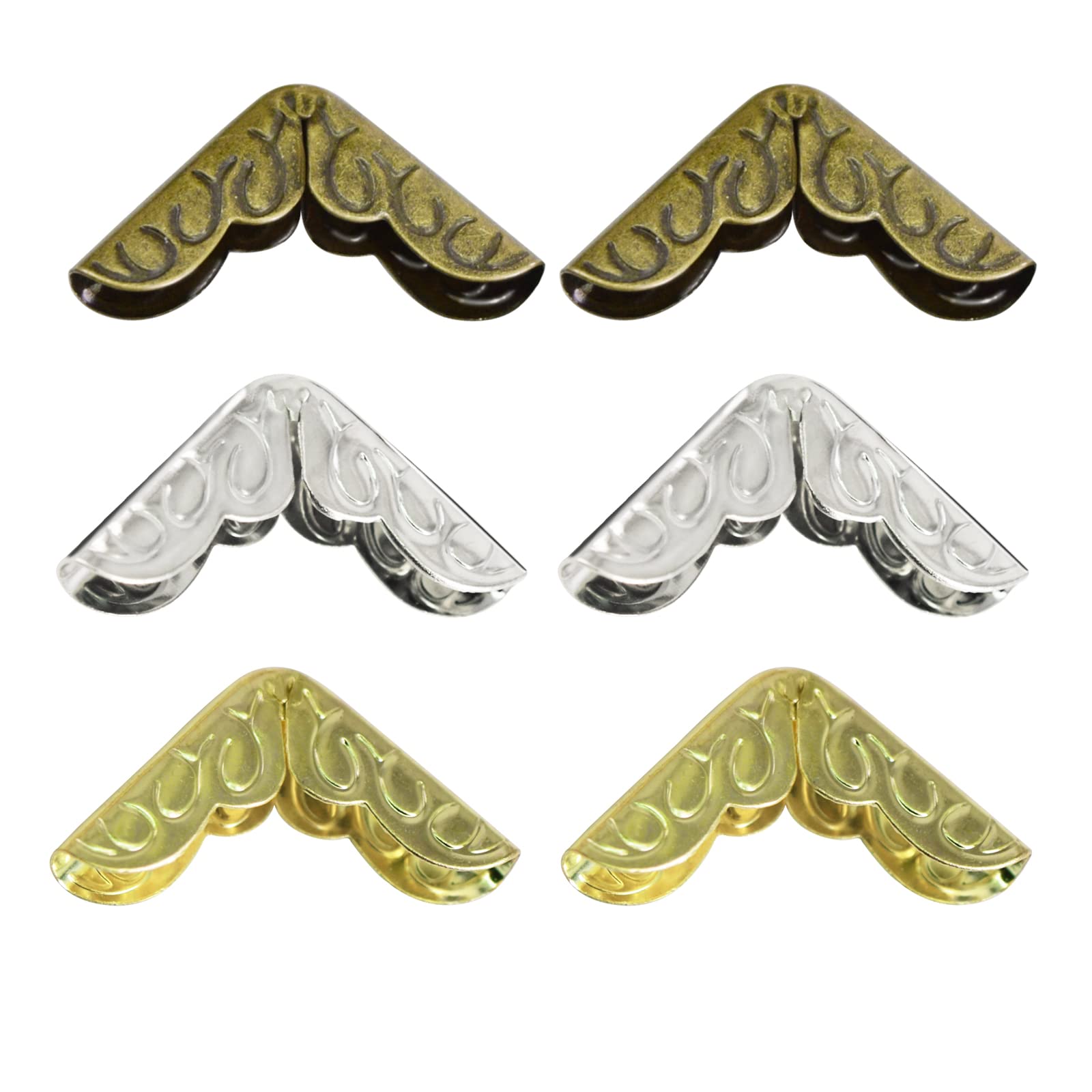 Antique Bronze Corner Protectors Geesatis 20-Pack Vintage Bronze Corner ...