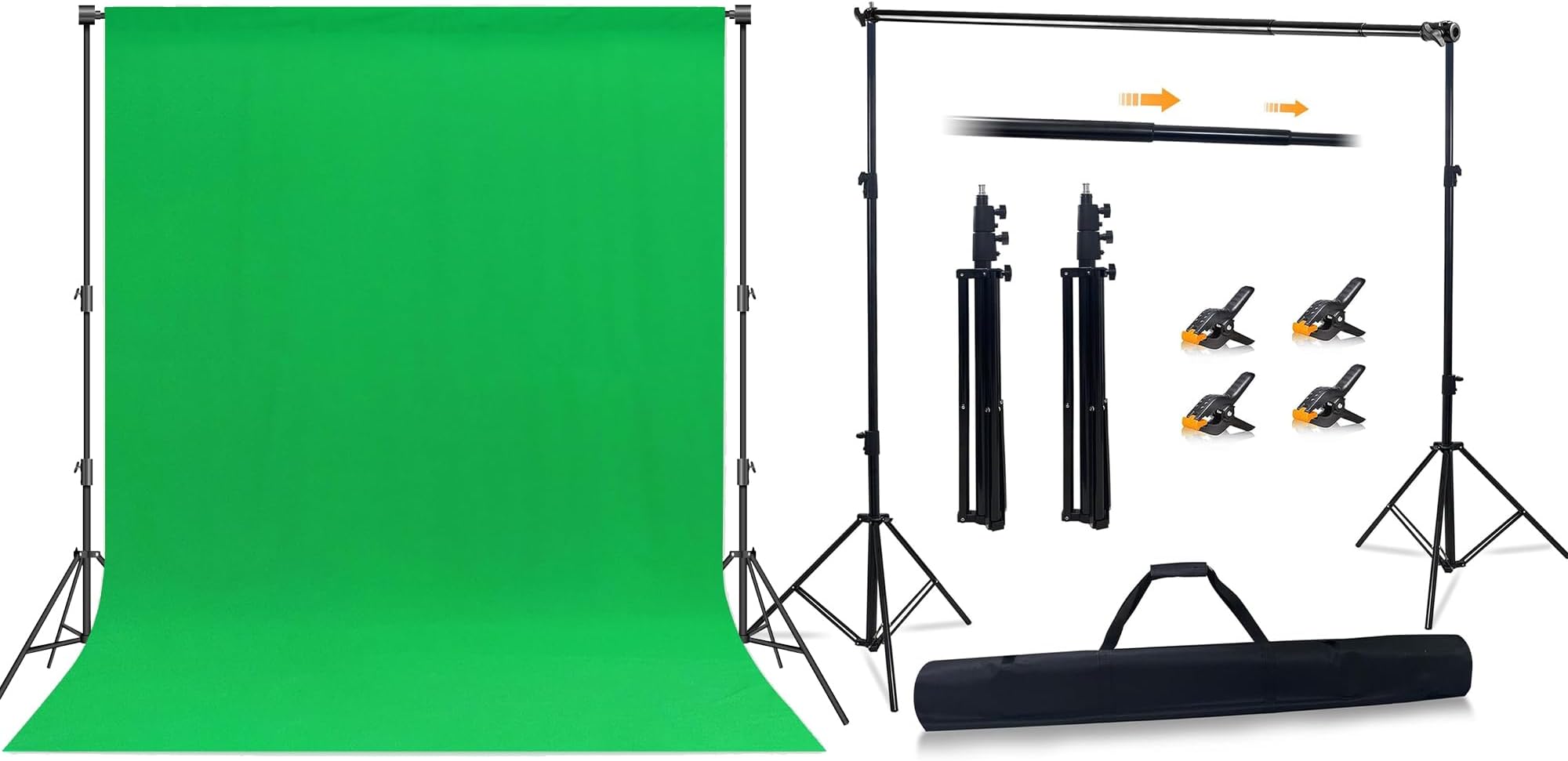 Amazon.com : Haboke 6 x 9 FT White Screen Backdrop with10'x10 ...