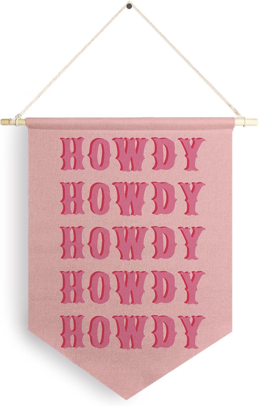 Amazon.com: Qpenm Western Howdy Hanging Wall Canvas Banner, Modern ...
