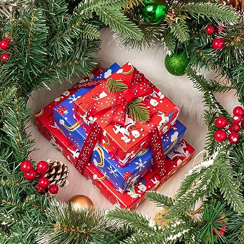 Snapklik.com : Christmas Wrapping Paper Roll - Mini Roll - 3 Rolls - 17 ...