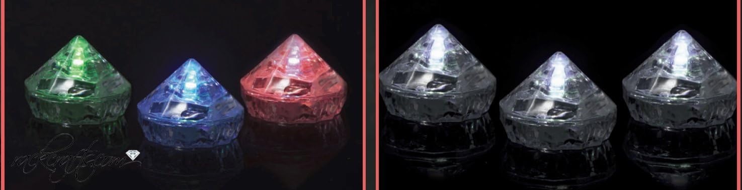 Amazon.com: rackcrafts.com Acrylic Diamond Gem LED Light Water Proof ...