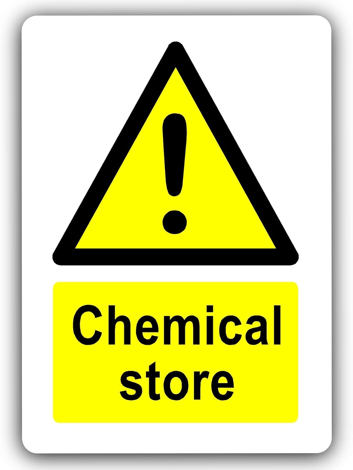 METAL Chemical Store Sign-Aluminium -WHITE-Warning Door Notice Shop ...