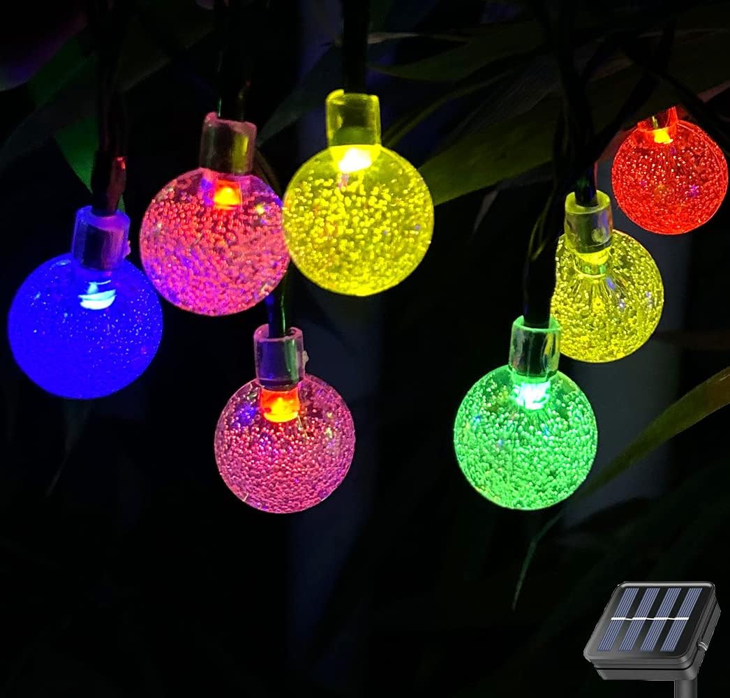 SPLOcolor Solar String Lights Outdoor, 20ft Waterproof 30 LEDs 8 Modes ...