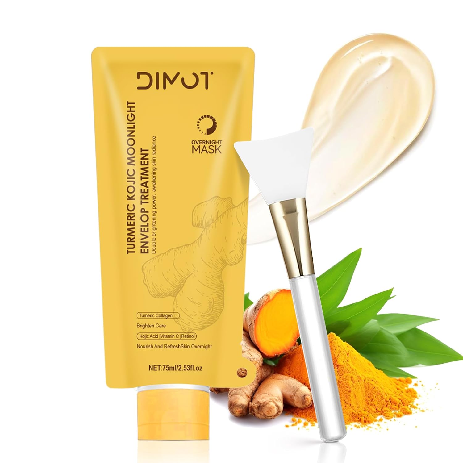 Amazon.com : Turmeric Collagen Night Wrapping Mask with Retinol ...