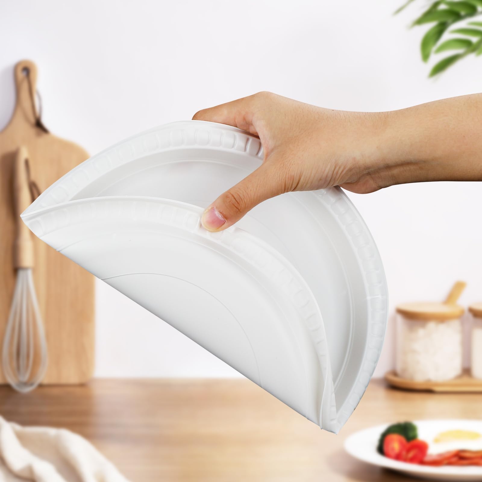 Snapklik.com : Plastic Plates, Reusable 150 Pack 10 Inch Disposable ...