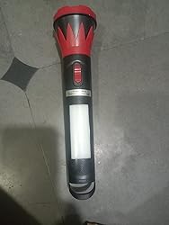 wipro Radiant Dual Light LED Torch, Black & Red, Standard|Rechargeable ...