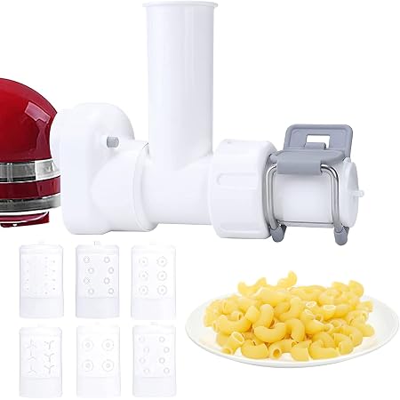 Amazon.com: KitchenAid KSMPEXTA Gourmet Pasta Press Attachment with 6 ...
