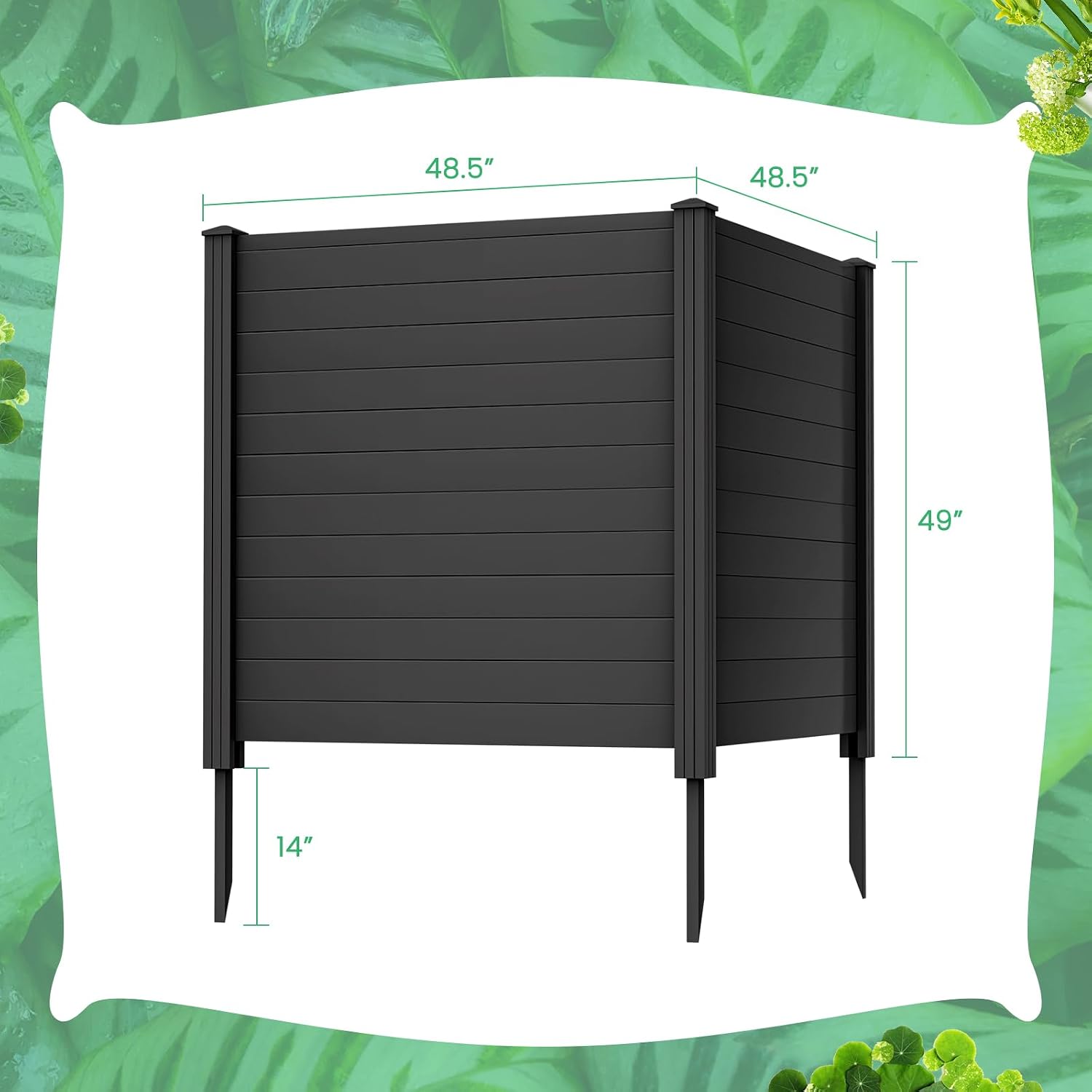 Giantex Outdoor Privacy Screen 2 Panels, 48''W x 48''H Decorative Air ...