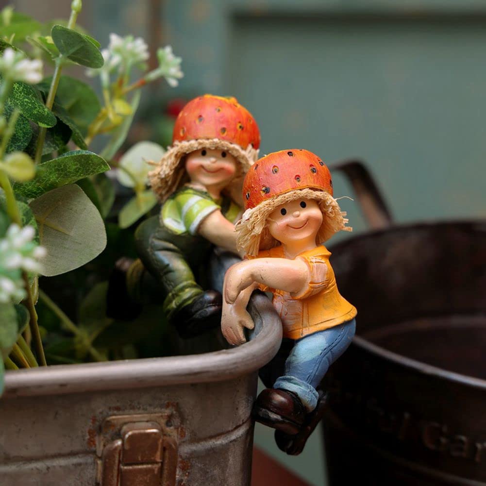Amazon.com: Garden Statues Landscaping Hugger Fairy Plant Pot Vase ...