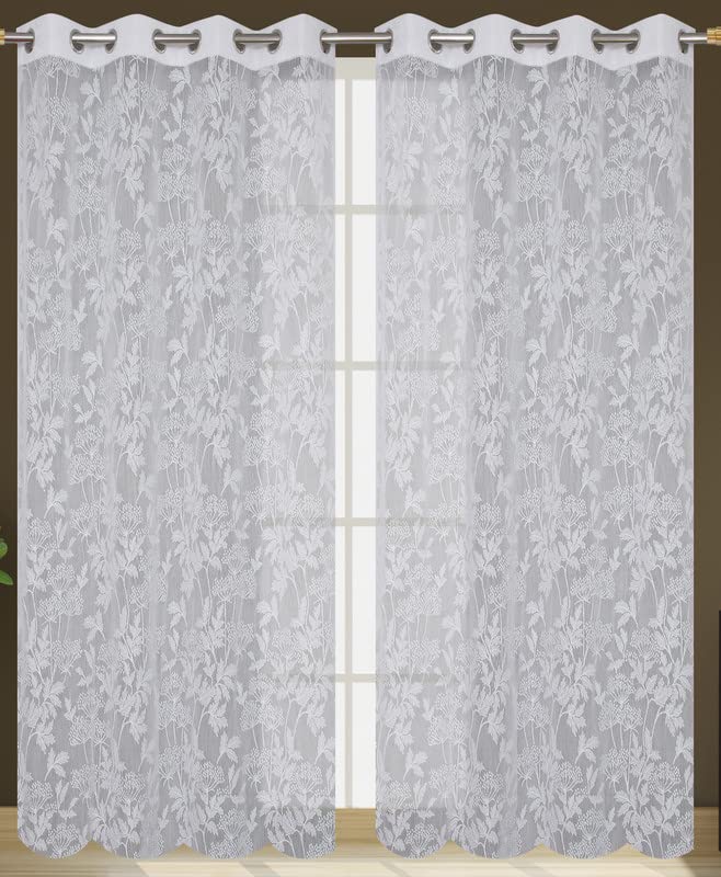 Buy FABREEVA Heavy Polyester Glittering Tissue Net Lily Floral Semi ...