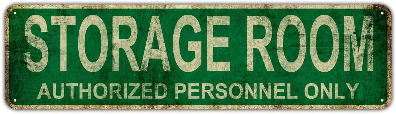 Amazon.com: XBGJMY Storage Room Metal Tin Sign Funny Vintage Slim ...
