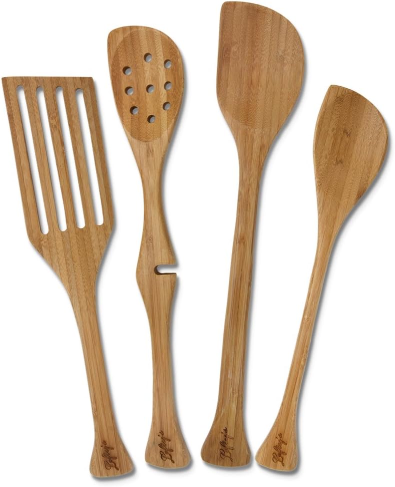Amazon.com: Lefty's Left-Handed Bamboo Utensil Tool Set - Non Stick ...