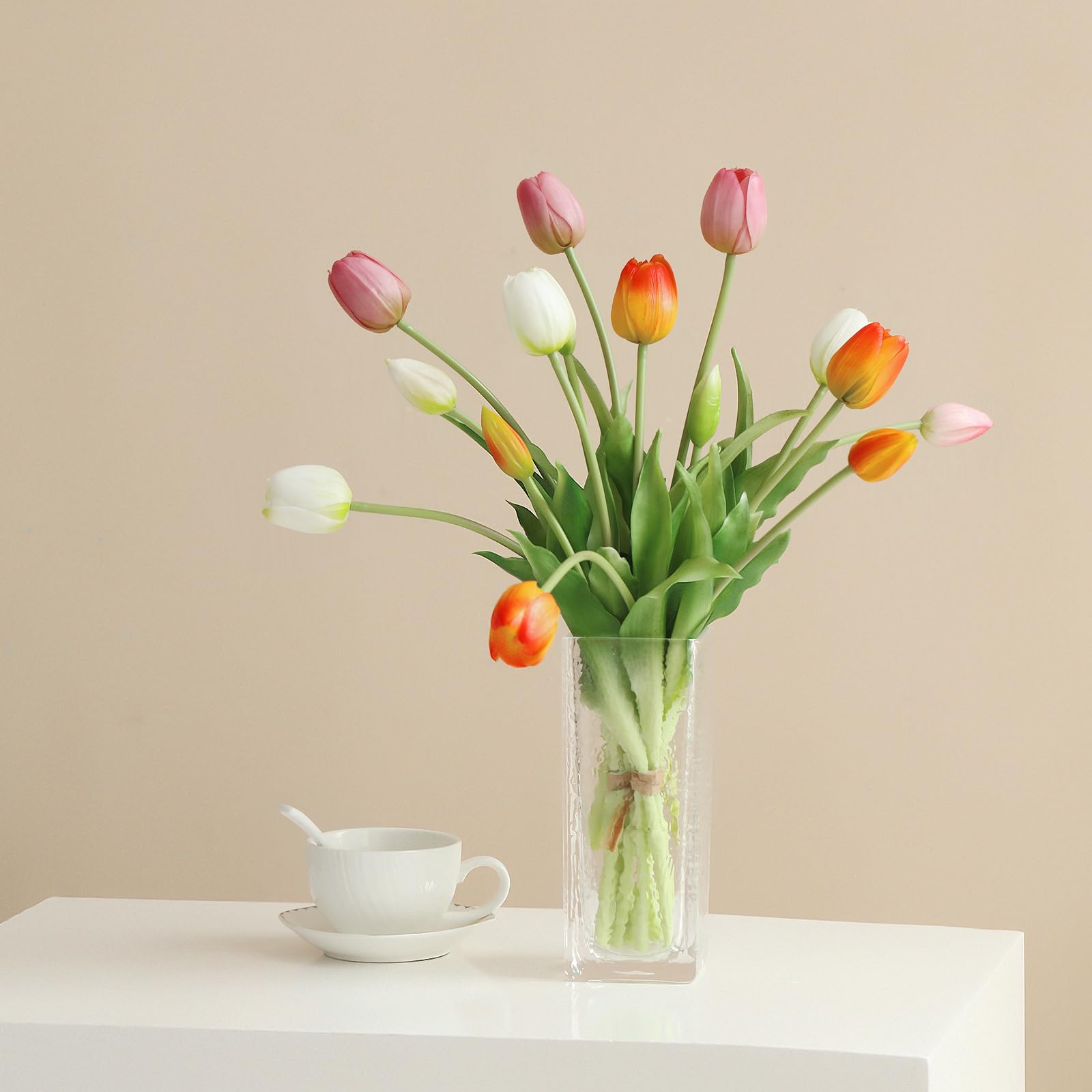 Amazon.com: DAYHAP Artificial Flowers 15pcs Fake Tulips Real Touch ...