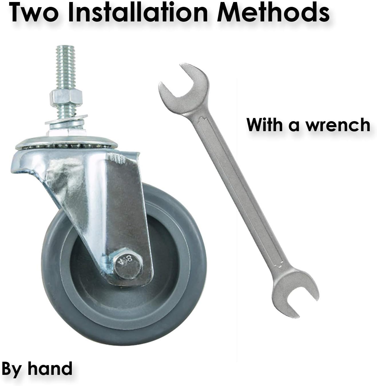 Stem Casters Locking Metal Swivel Wheel Workbench Dolly Heavy Duty ...