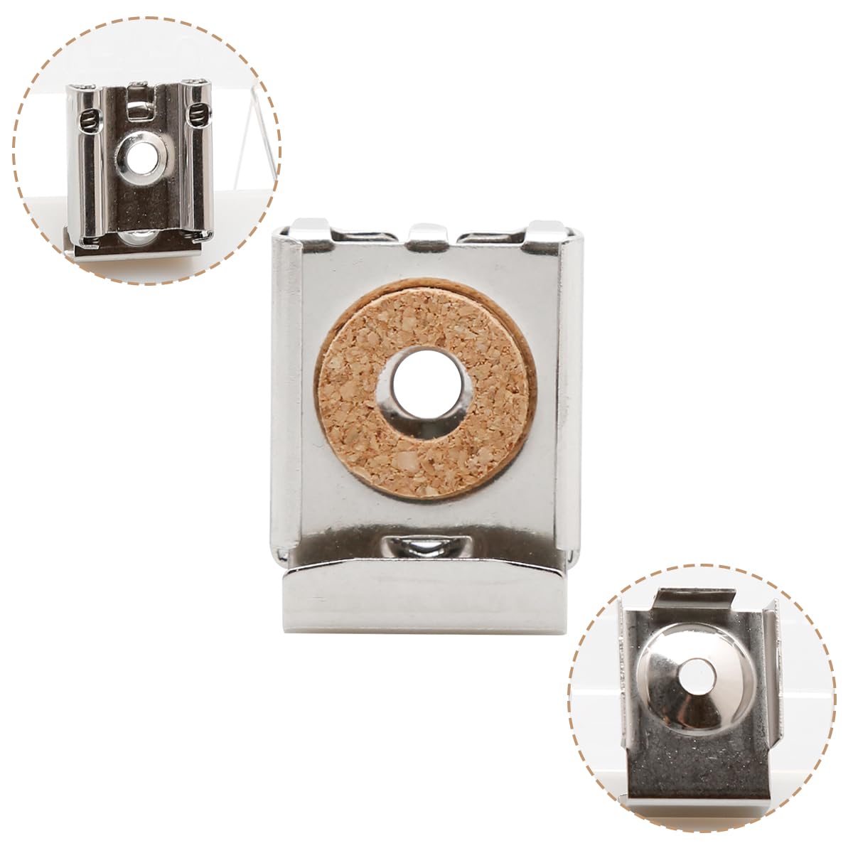 Vanyibro 8 Pcs Frameless Mirror Glass Wall Hanging Fixing Kit,Spring ...