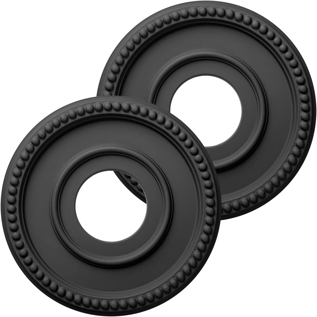 2 Pack Black Ceiling Medallion for Light Fixtures and Ceiling Fans ...