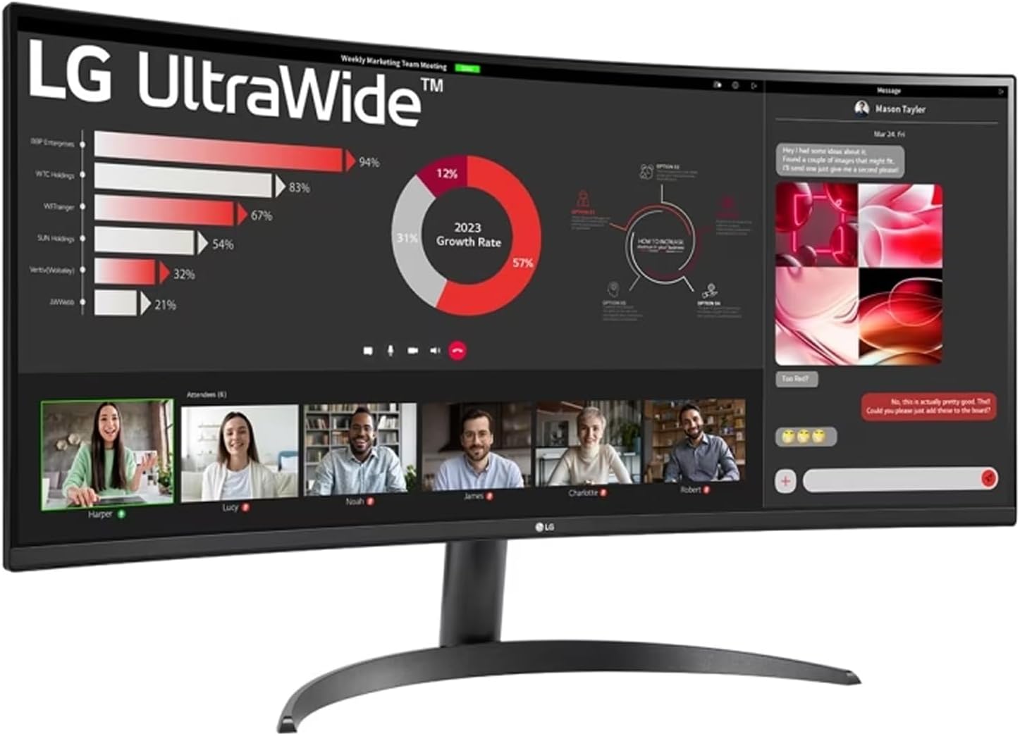 LG 34 Inches 21:9 Curved Ultra Wide Monitor, WQHD(3440 x 1440 Pixels ...