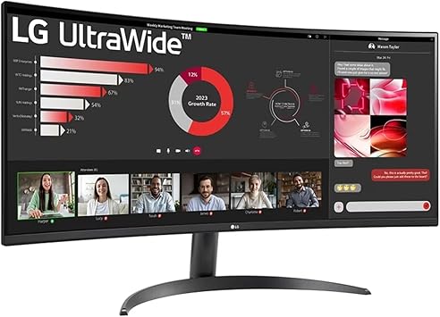 Amazon.com: LG 34 Inches 21:9 Curved Ultra Wide Monitor, WQHD(3440 x ...