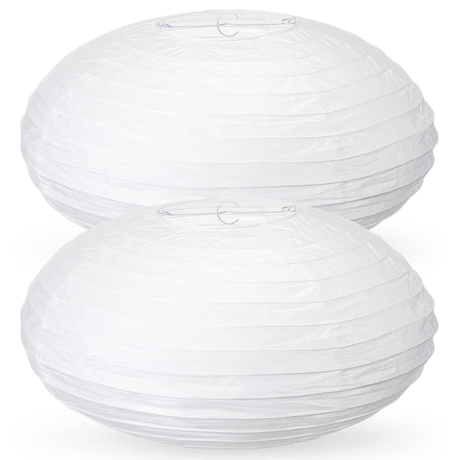 Amazon.com: Retisee 2 Pcs Oval Paper Lanterns Pendant Lamp Shade ...