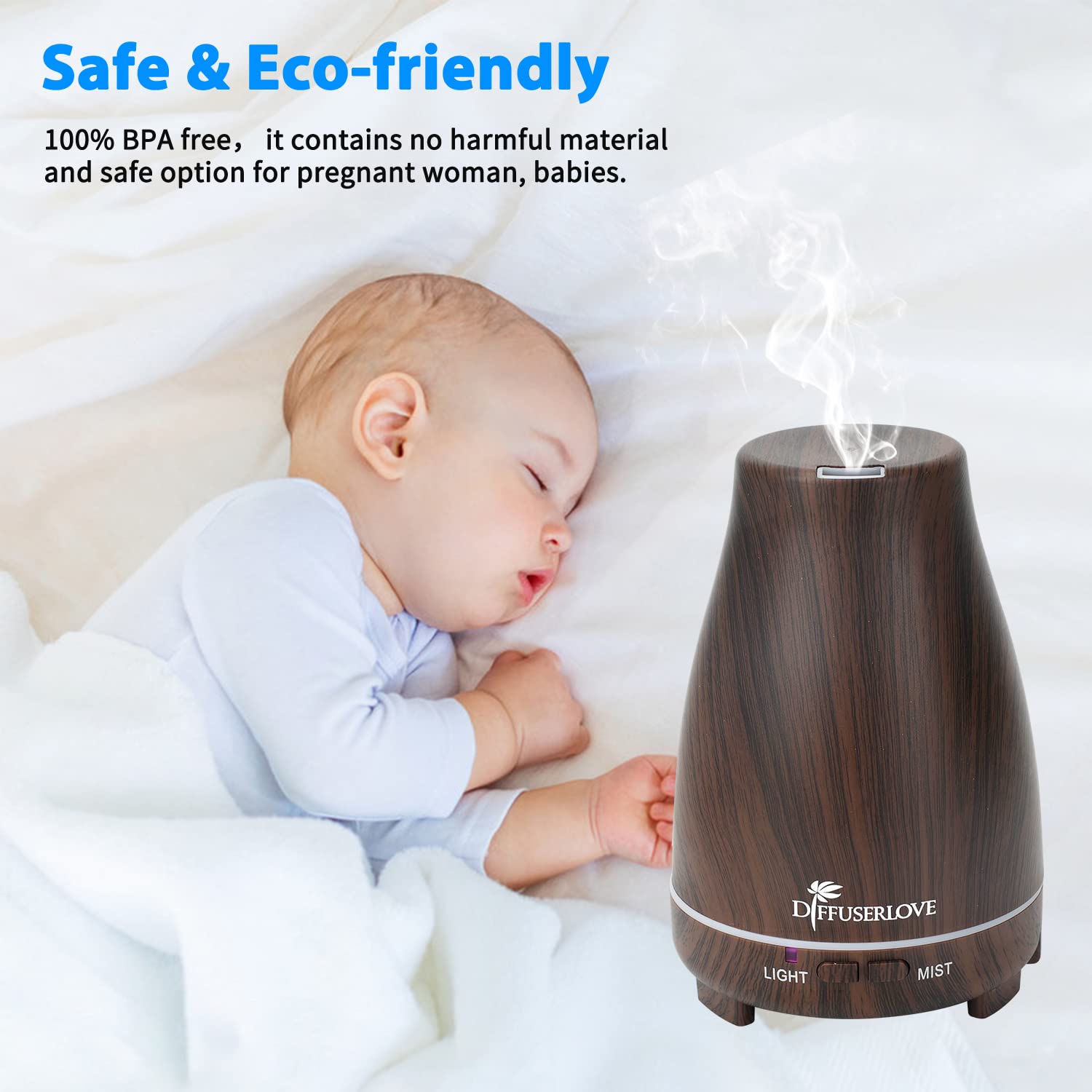Snapklik.com : Diffuserlove Essential Oil Diffusers 200ML, Remote ...
