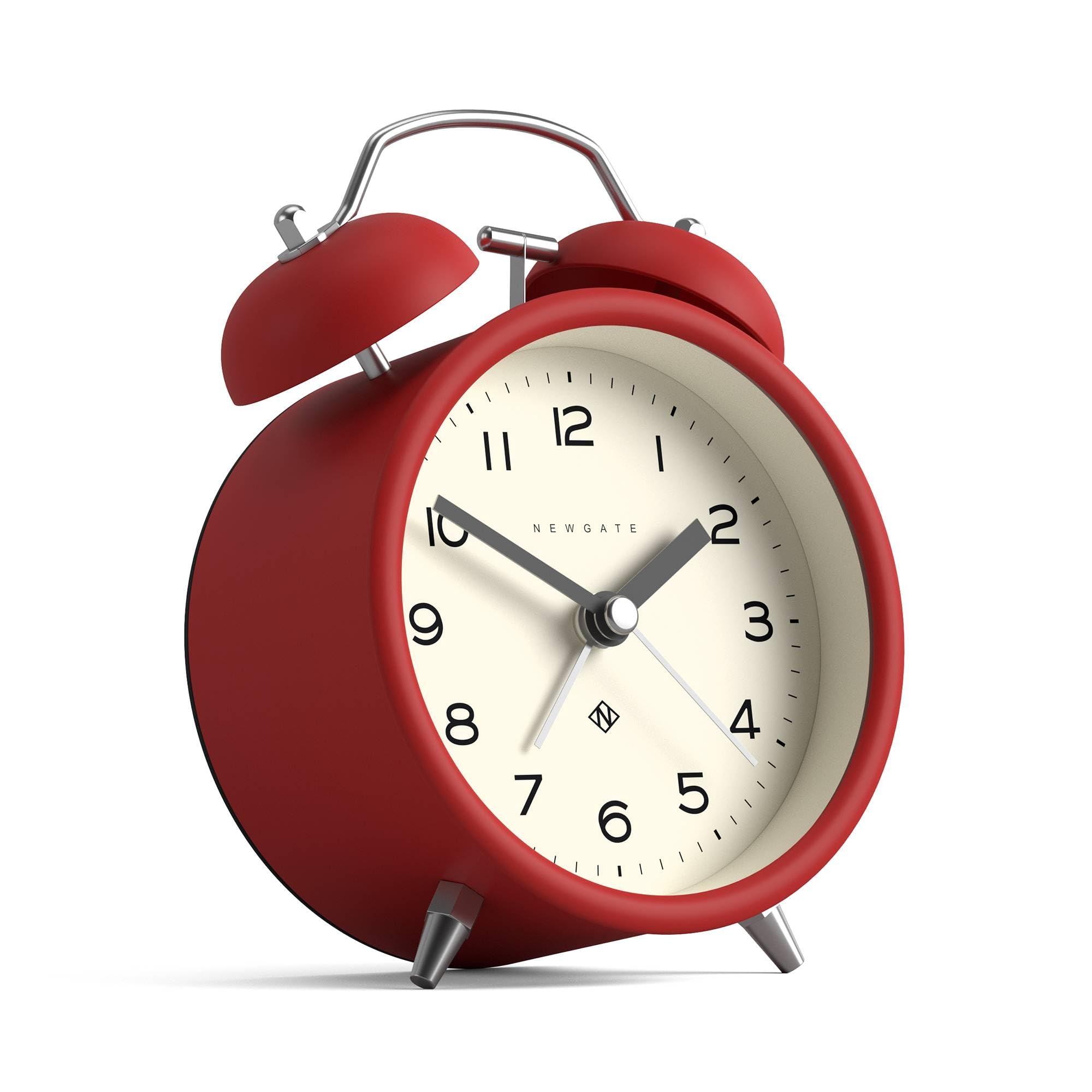 Red Alarm Clock 6025B Extremely Silent Children Cartoon Metal Twin