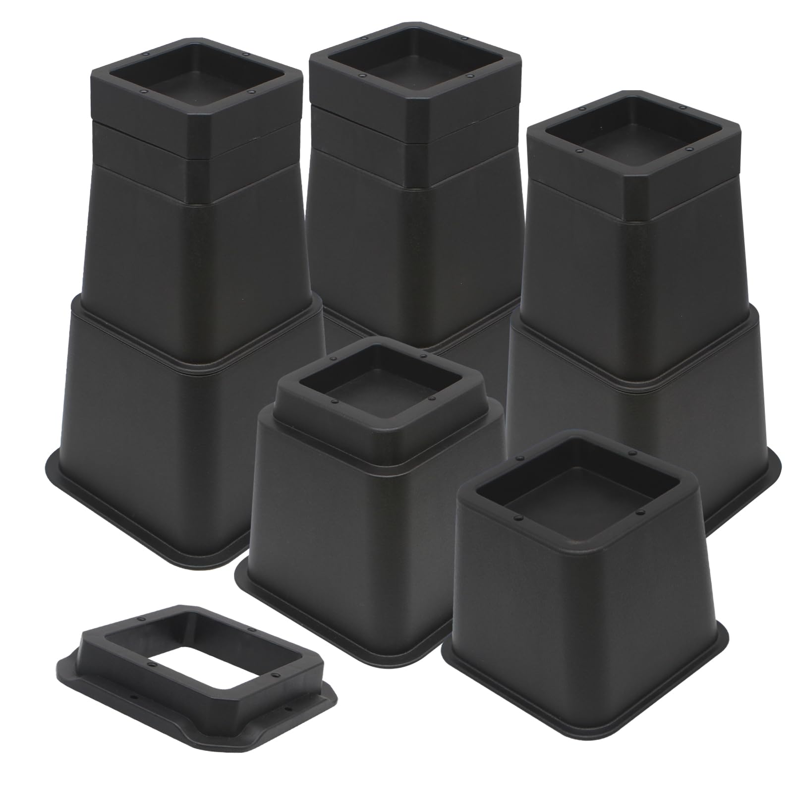 Amazon.com: MYMULIKE Adjustable Bed Furniture Risers - Elevation in ...