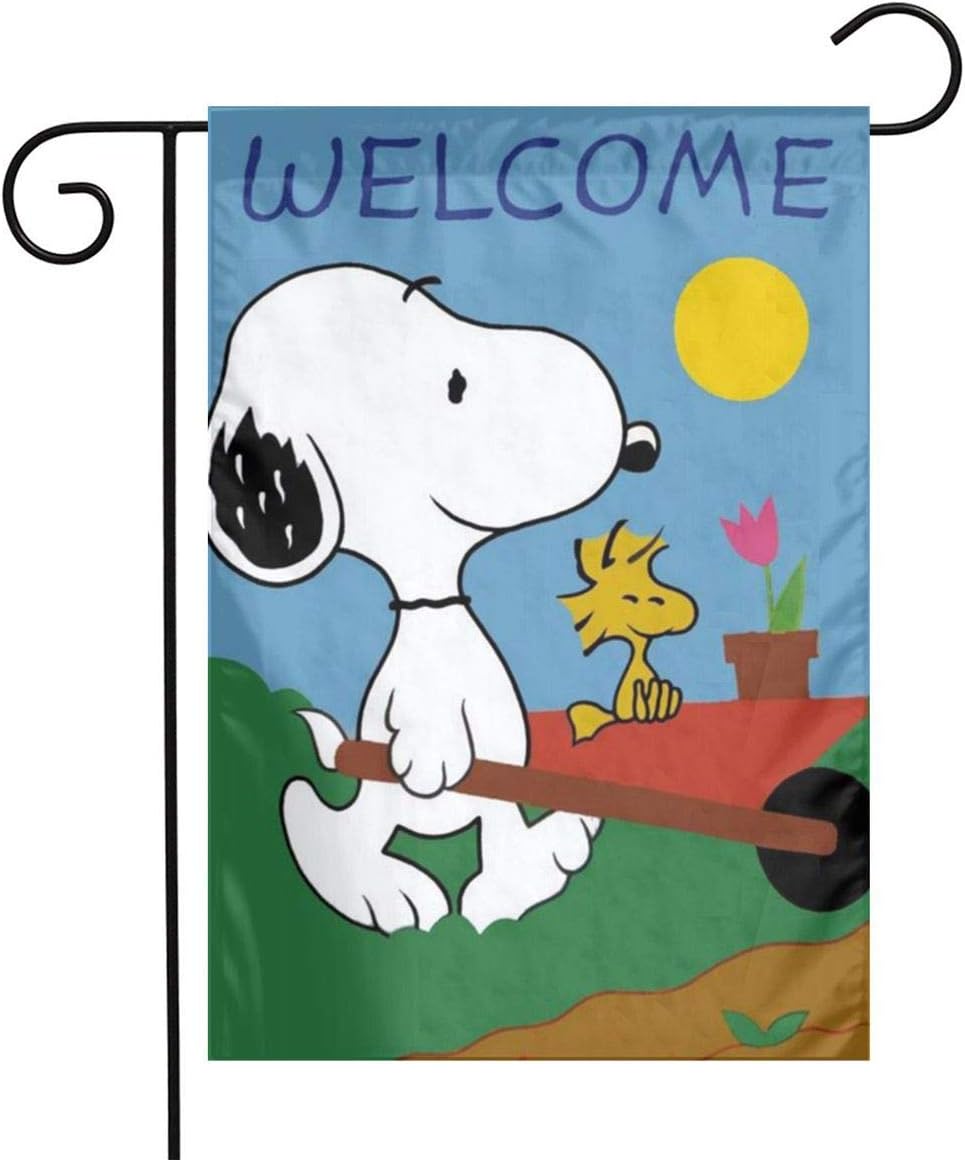 Amazon.com : Criss Snoopy Welcome Garden Flag Perfect Decor for Outdoor ...