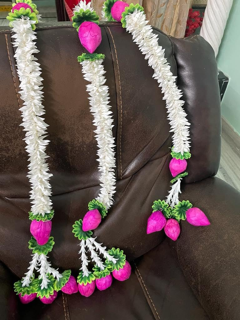 Tia Crafts Lotus Flowers Garland Decoration for Home Decor | Pooja ...