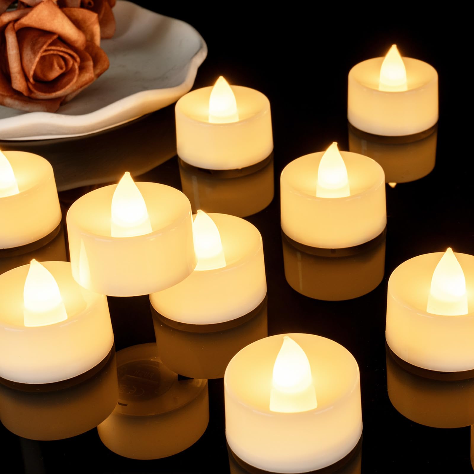 Amazon.com: Amagic 12/24/50/100/150 Pack Battery Operated Tea Lights ...