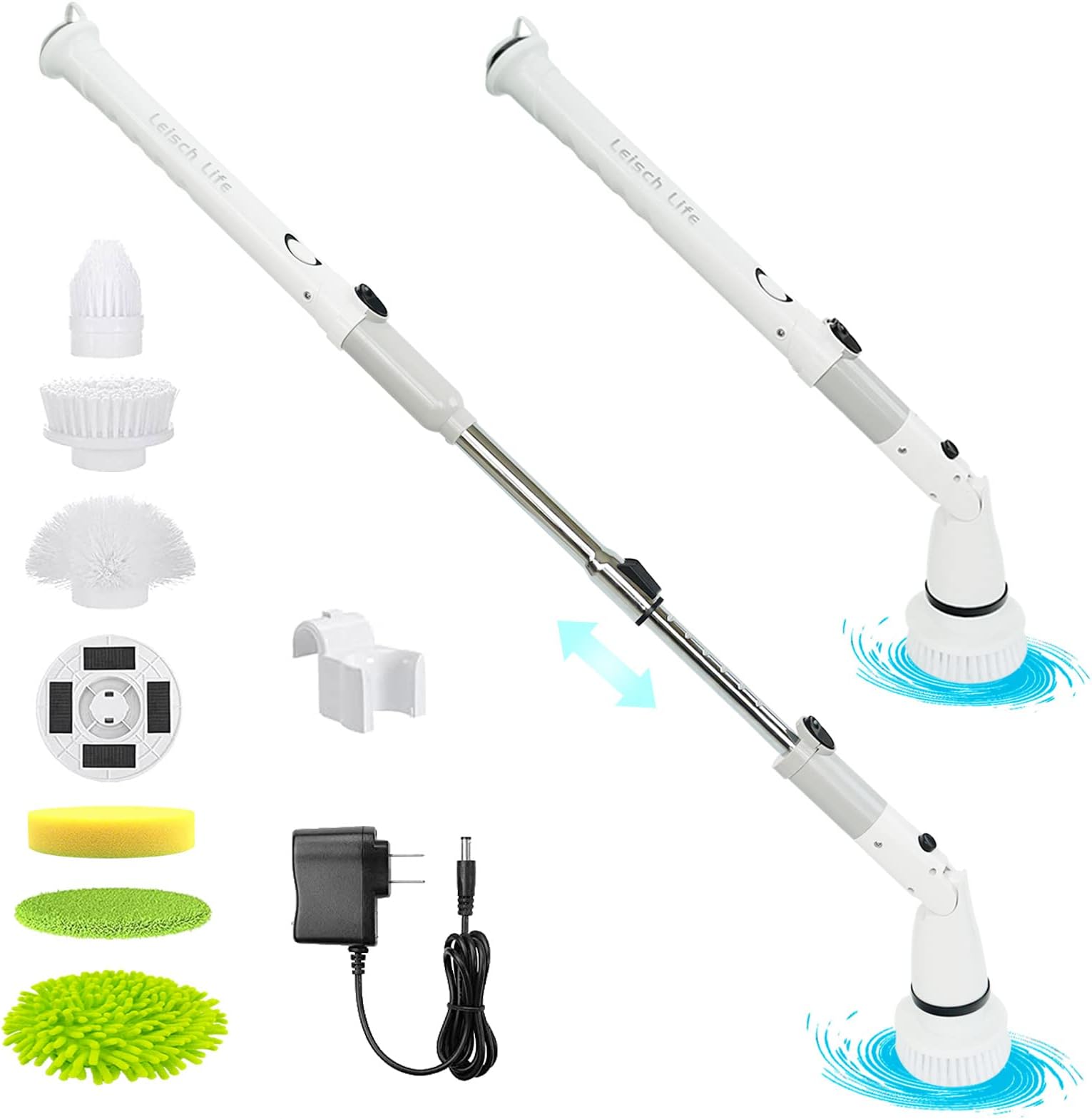 Amazon.com: Electric Spin Scrubber, FARI Shower Cleaning Brush with 8 ...