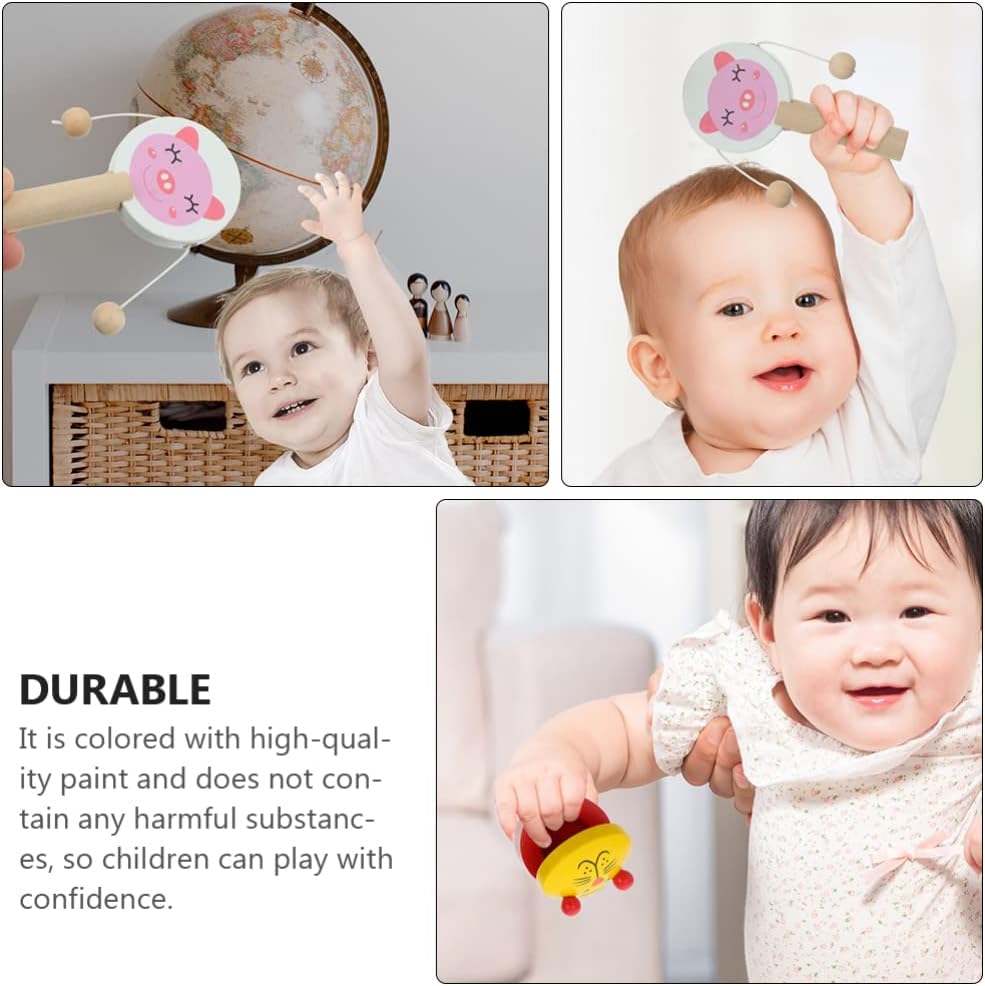 Balacoo 3pcs Wooden Castanets Toys Musical Castanets Instrument Wooden ...