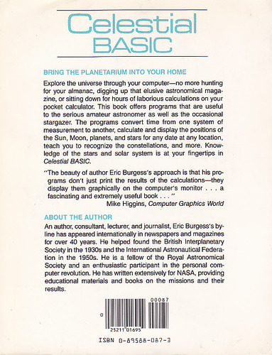Celestial Basic: Astronomy on Your Computer: Burgess, Eric: 9780895880871: Amazon.com: Books