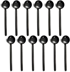 Dicunoy 12 Pieces Espresso Spoons, 5 Inch 304 Stainless Steel Mini ...