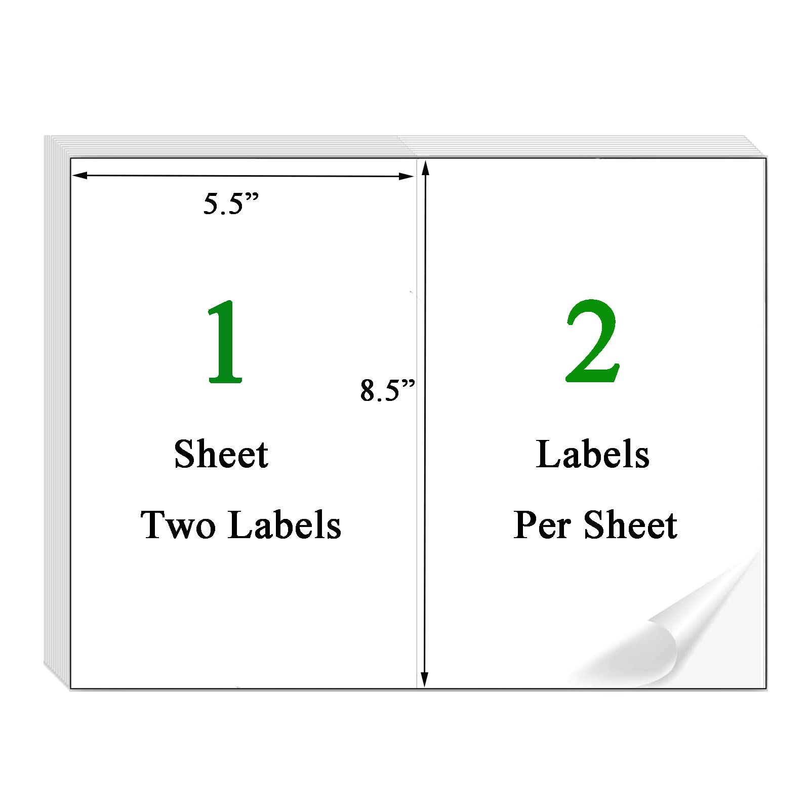 Snapklik.com : Half Sheet Shipping Labels Half Page Label Address ...