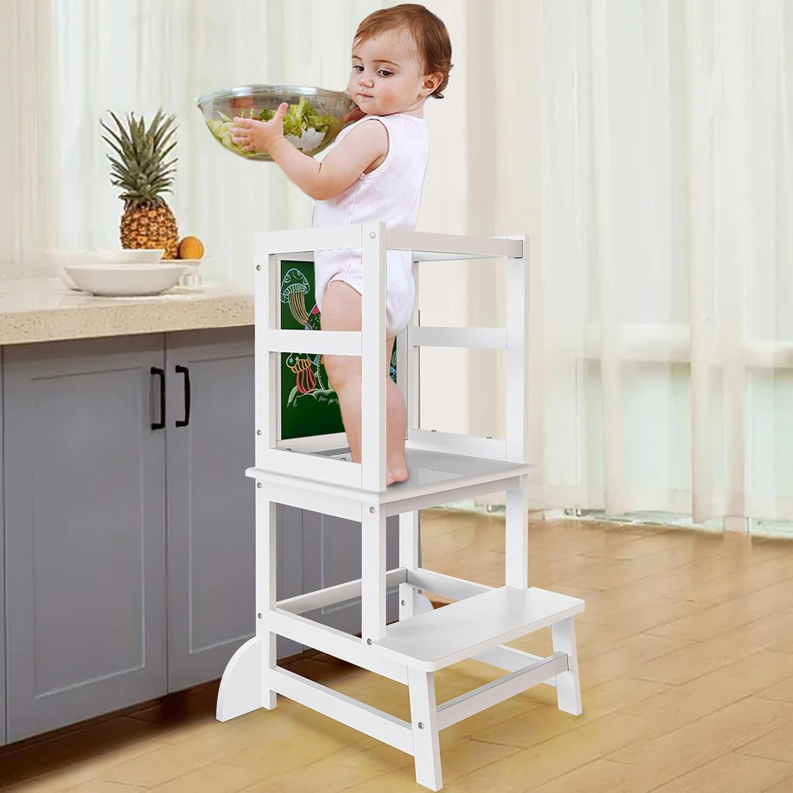 Amazon.com: Toddler Kitchen Stool Helper, Kitchen Step Stool for Kids ...