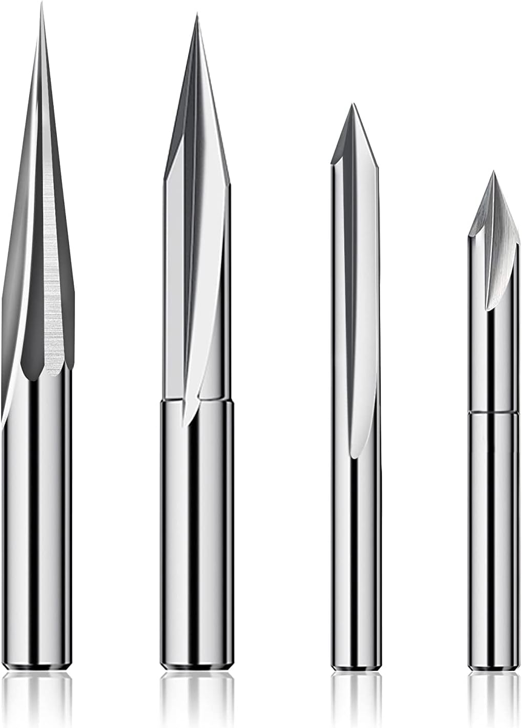 Zicojia CNC Router Bits Set 1/4 , Engraving Wood Carving Router Bit 6mm ...